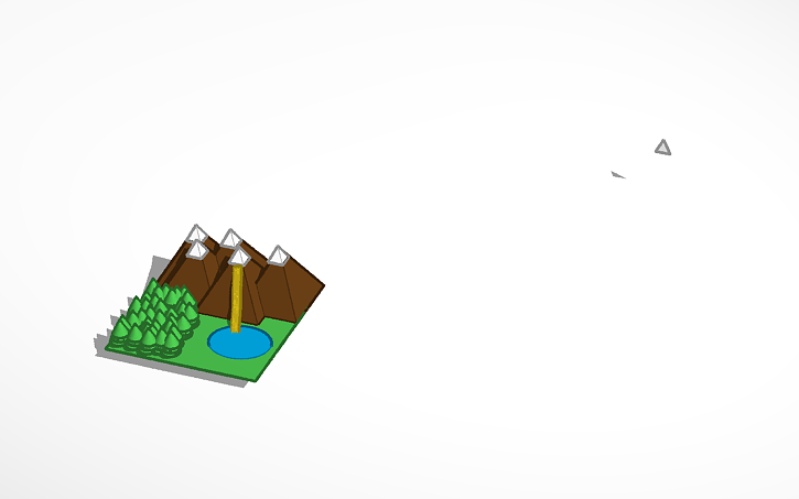 3D design uno scivolo in montagna - Tinkercad
