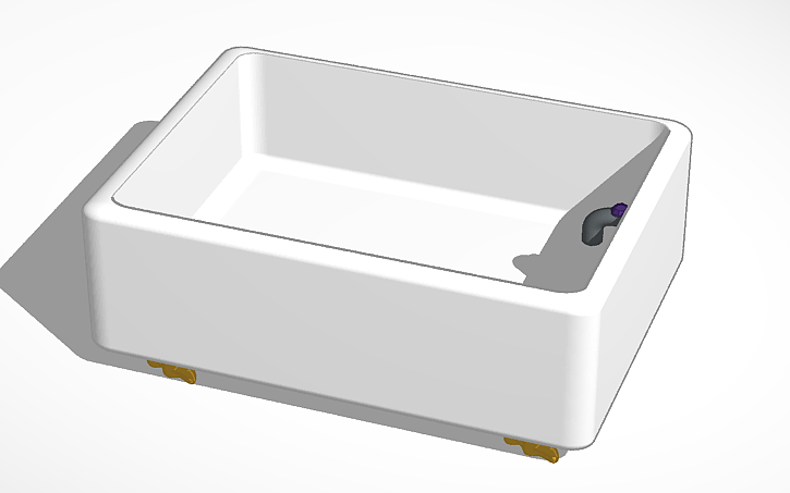 3D design claw bath tub - Tinkercad