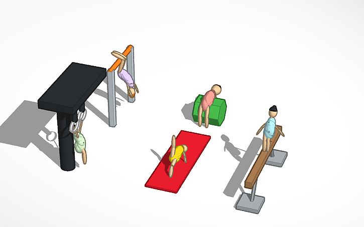 3D design Gymnastics gym - Tinkercad