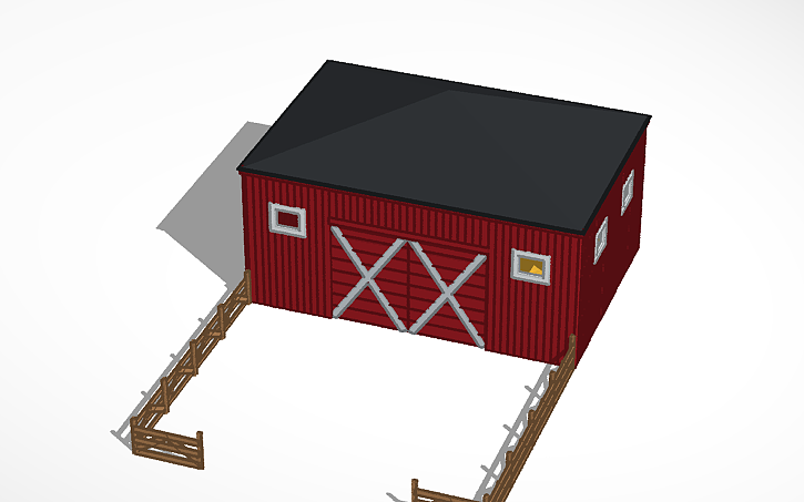 3D design Barn House - Tinkercad