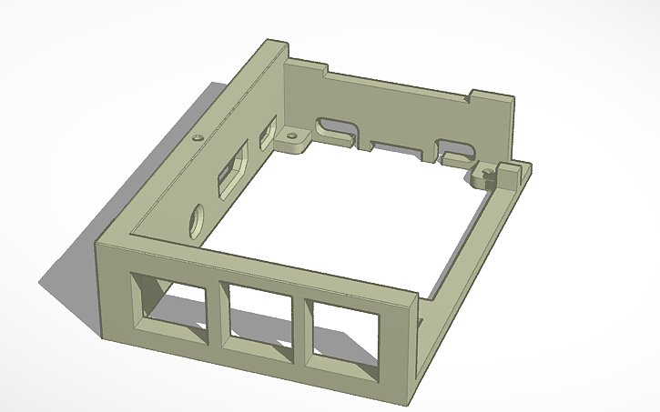 3D design Raspberry Pi Case Base - Tinkercad