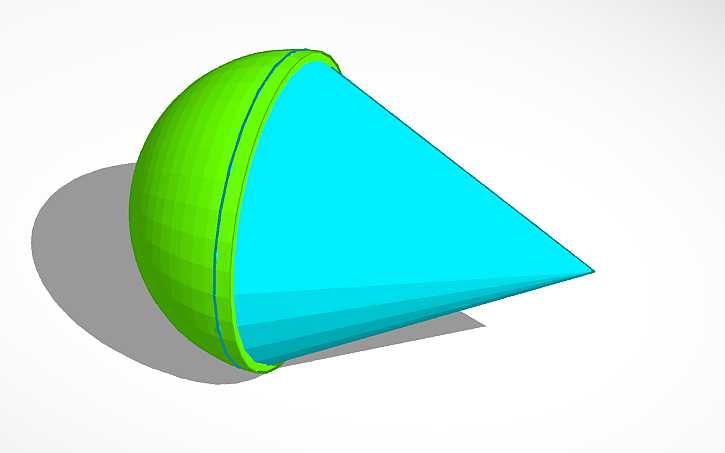 3D design Ice cream cone - Tinkercad
