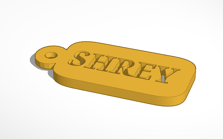 3D design SHREY_Key Chain | Tinkercad
