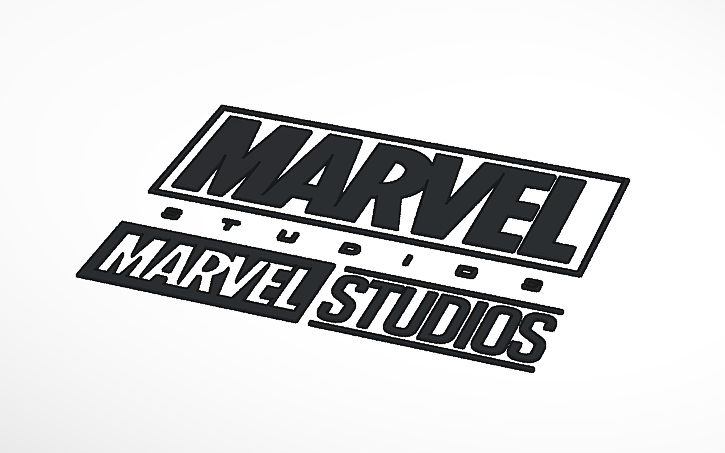 3D design Marvel Studios logos - Tinkercad