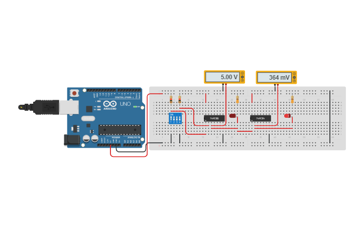 Circuit design Circuito logico 1 - Tinkercad