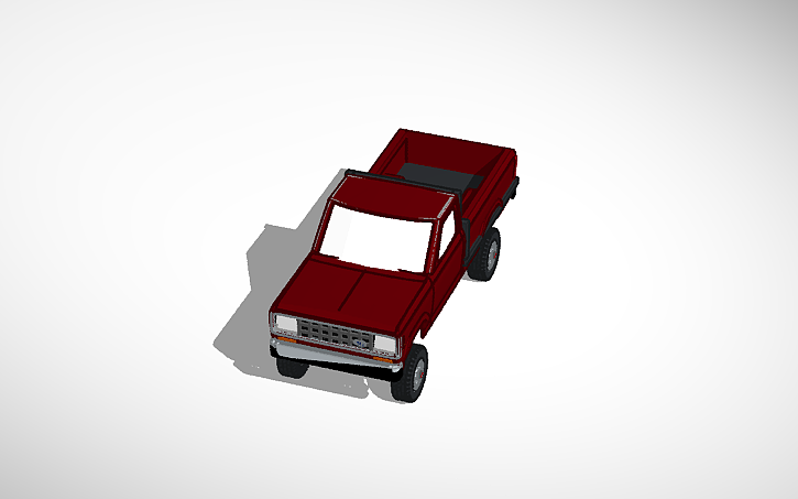 3D design 1987 Ford Ranger XLT (flatbed) - Tinkercad