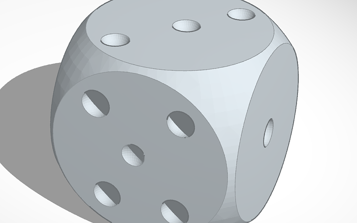 3D design jack dice - Tinkercad