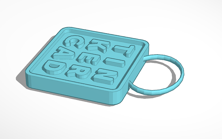 3D design Tinker Cad logo key chain | Tinkercad