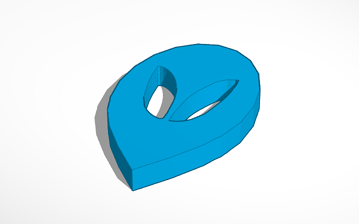3D design alien head - Tinkercad
