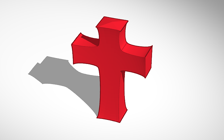 3D design Christian Cross - Tinkercad