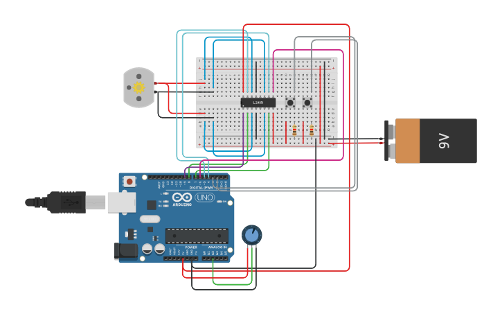 Circuit design H-Bridge 2 - Tinkercad