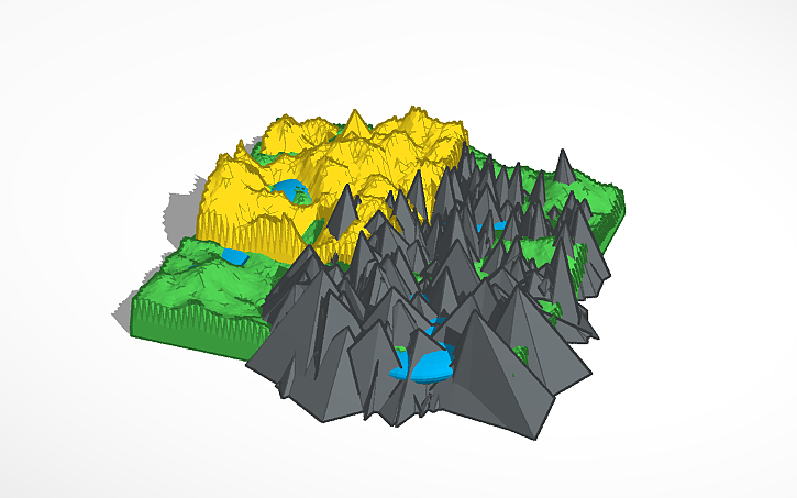 3D design TERRAIN - Tinkercad