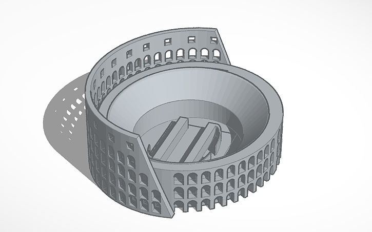 3D design colosseum - Tinkercad