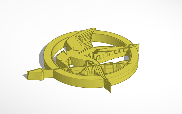 3D design Copy of MockingJay Pin | Tinkercad