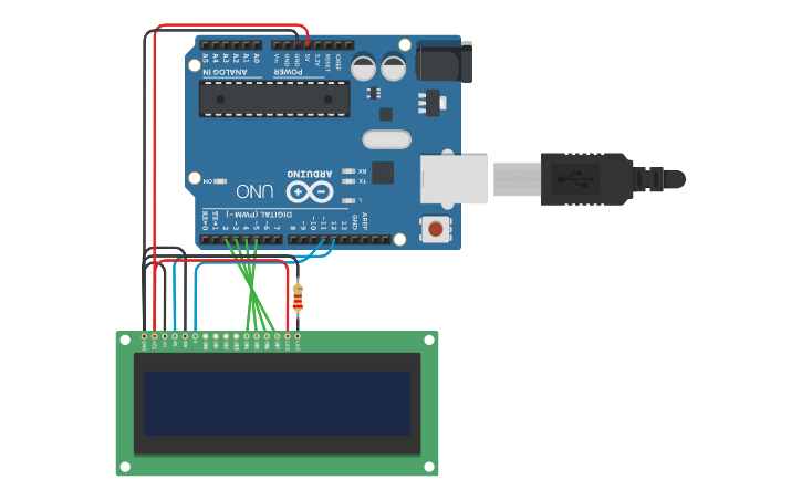 Circuit Design Arduino Lcd Autoscroll Aeroarduino Tinkercad