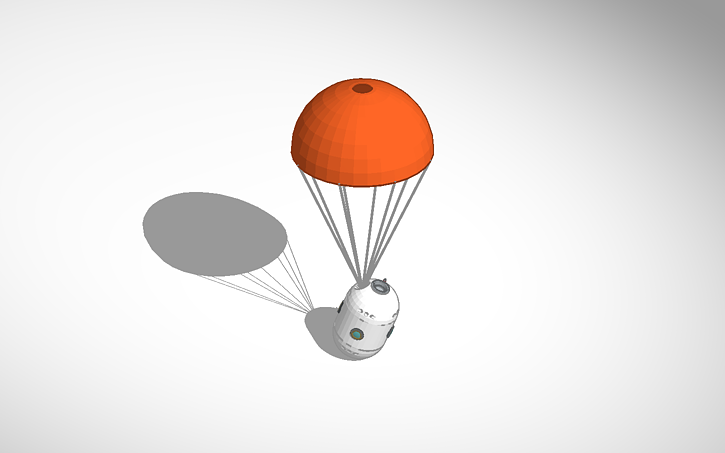 3D design Descent Module on parachute #modularspace - Tinkercad