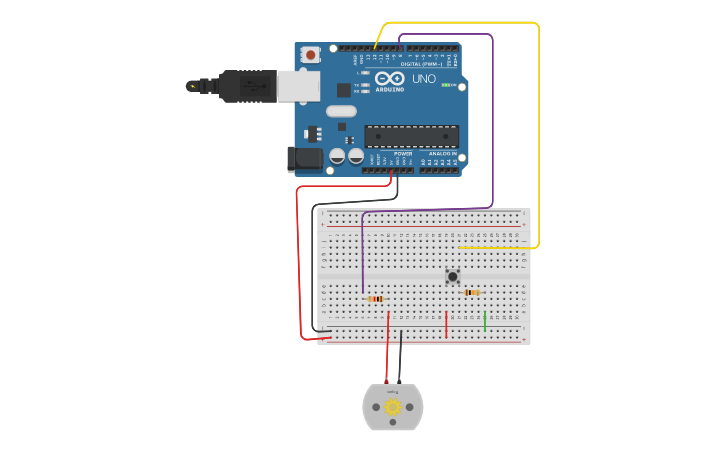 Circuit design MOTOR DC "ERROR" - Tinkercad