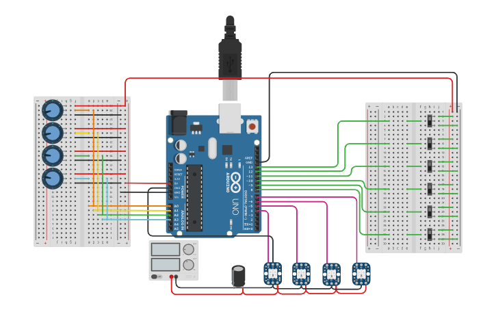 Circuit design Lichtsteuerung für Neopixel RGBW version 3.2^^ | Tinkercad