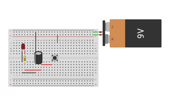 Circuit design Capacitor - Tinkercad