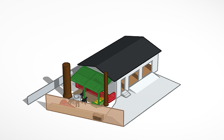 3D design Garage/Patio - Tinkercad