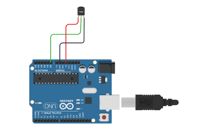 Circuit design sensor tem.g | Tinkercad