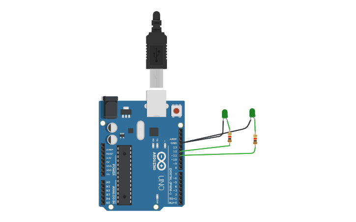 Circuit design 2 bit counter | Tinkercad