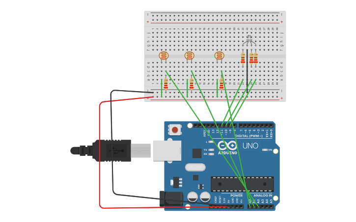 Circuit Design Lampada Multicolor Tinkercad