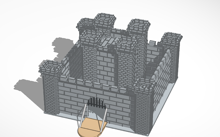 3D design Stone castle - Tinkercad