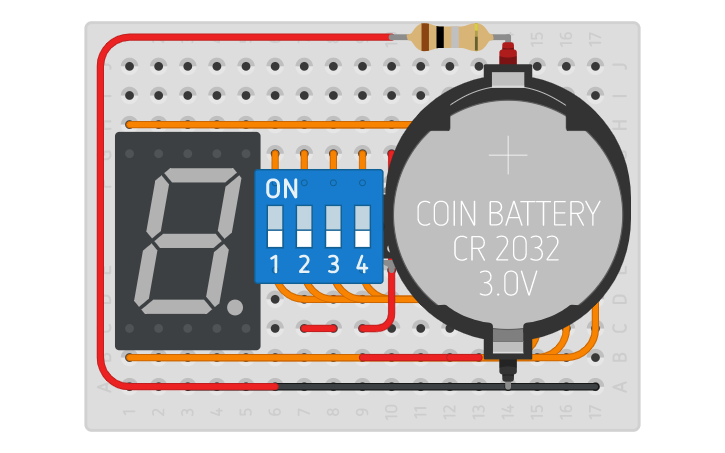 Circuit Design 4 Bit Binary To Decimal Tinkercad