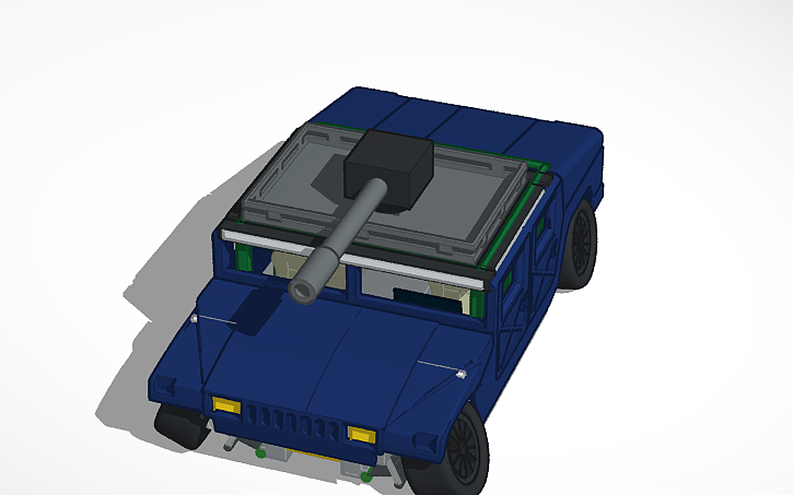 3D design lowered Humvee - Tinkercad