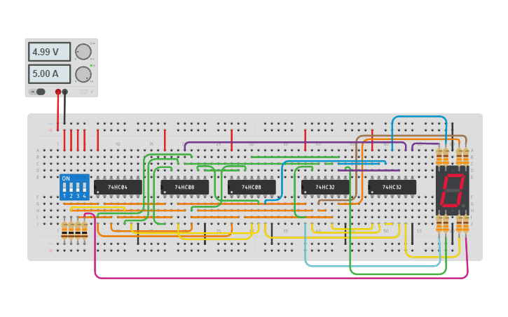 Circuit Design Project No 2 Decoder Using 7 Segment Display Tinkercad 1651