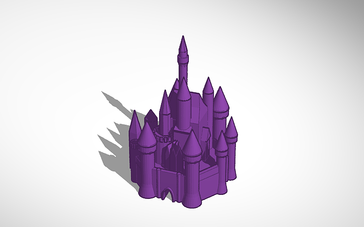 3D design Disney Style Castle - Tinkercad