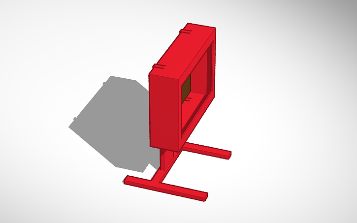 3D design 5" Raspberry pi screen case and simple stand - Tinkercad