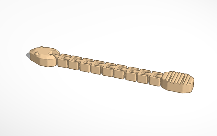 3D design flex snake - Tinkercad