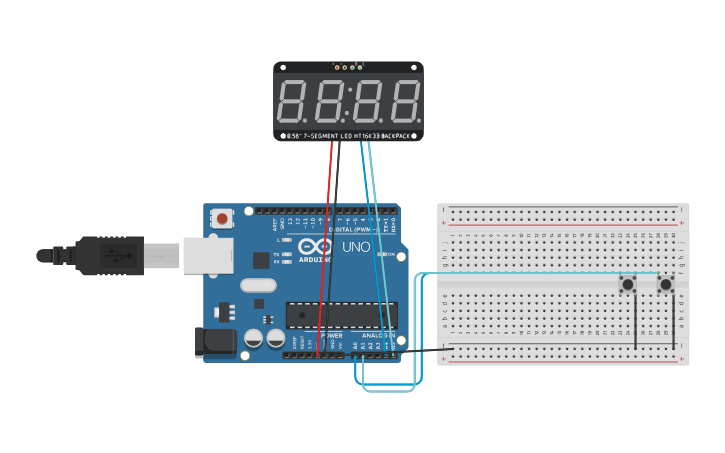 Circuit Design Digital Clock Tinkercad