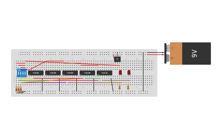 Circuit design FULL ADDER - Tinkercad