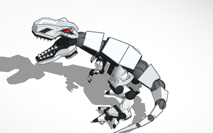 3D design Mecha T-rex - Tinkercad