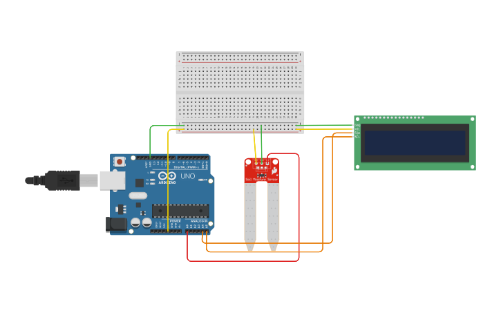 Circuit design Sensor humedad I2C | Tinkercad Circuit design Sensor humedad I2C | Tinkercad