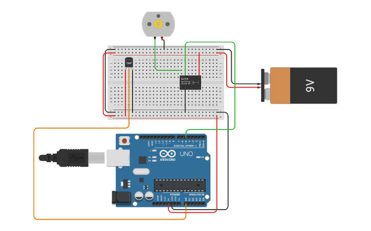 Circuit design Automatic Temperature Control for Chiller - Tinkercad
