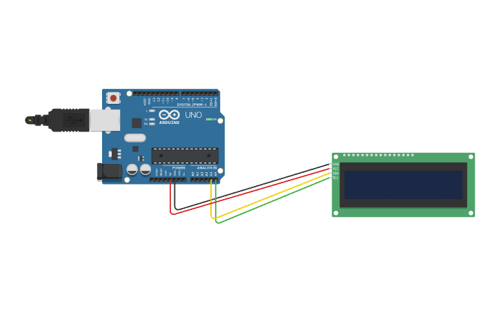 Circuit Design Copy Of I2c Lcd Configuration To Arduino Uno Tinkercad