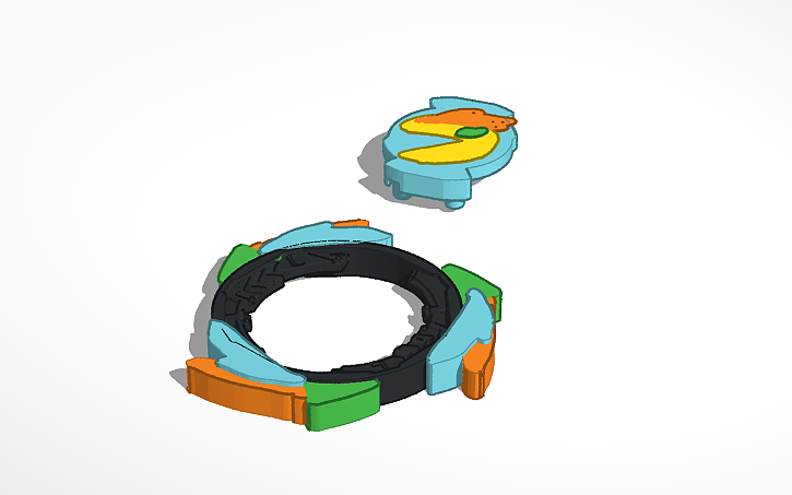 3D design Copy of beyblade Burst DB template - Tinkercad
