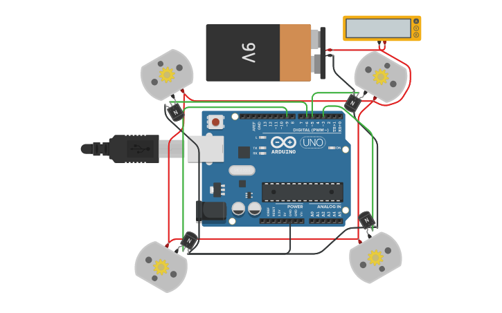 Circuit design Copy of Drone - Tinkercad
