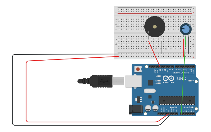Circuit design Sound Sensor - Tinkercad