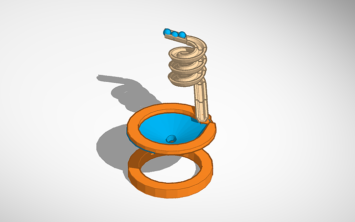 3D design spiral ramp - Tinkercad