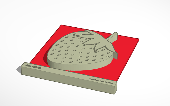 3D design Strawberry - Tinkercad