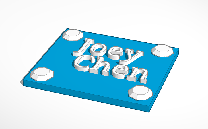 3D design Joey Name plate | Tinkercad