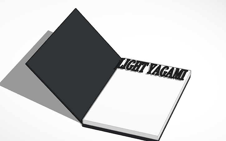 3D design Death Note - Tinkercad