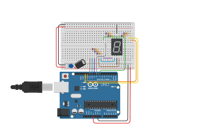 Circuit design Display Array 7 segmenti | Tinkercad