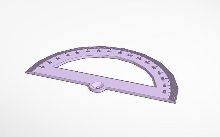 3D design Protractor - Measuring Angles - Tinkercad