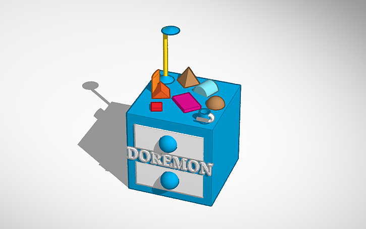 3D design Doremon' Time Machine Table - Tinkercad